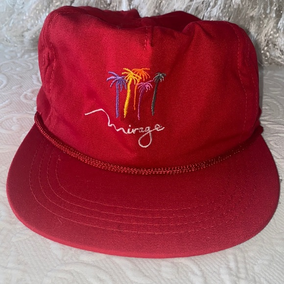 Cali-Fame | Accessories | Vintage Mirage Red Las Vegas Hotel Hat Made ...